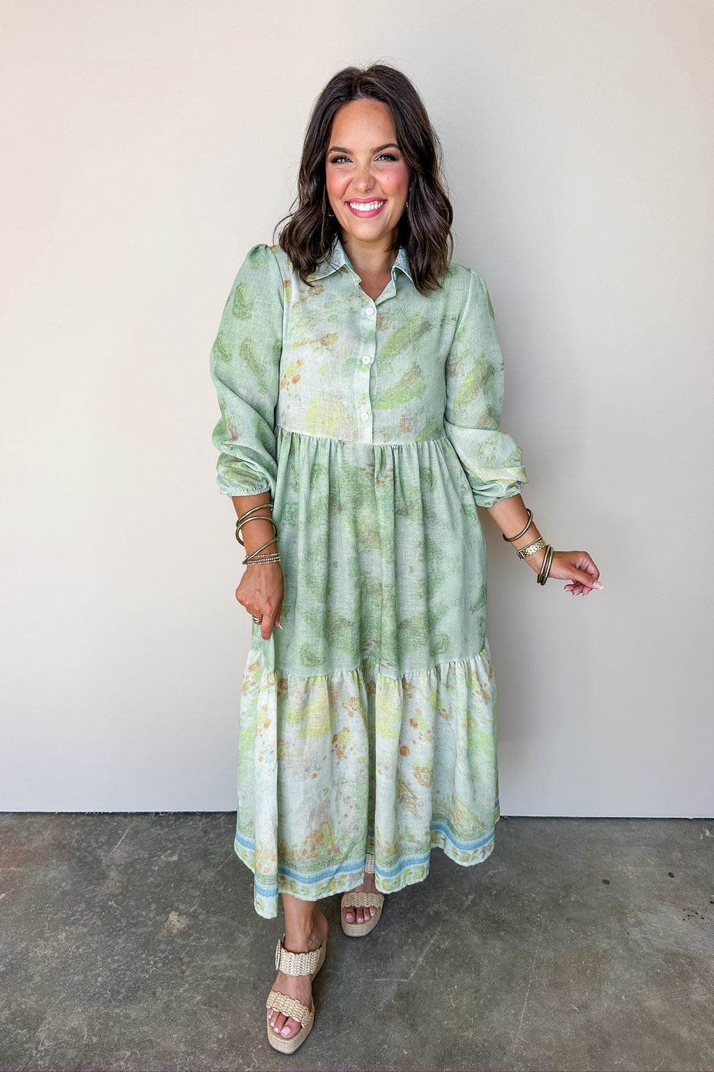 Timeless Tiered Maxi Dress In Mint – Jules & James Boutique