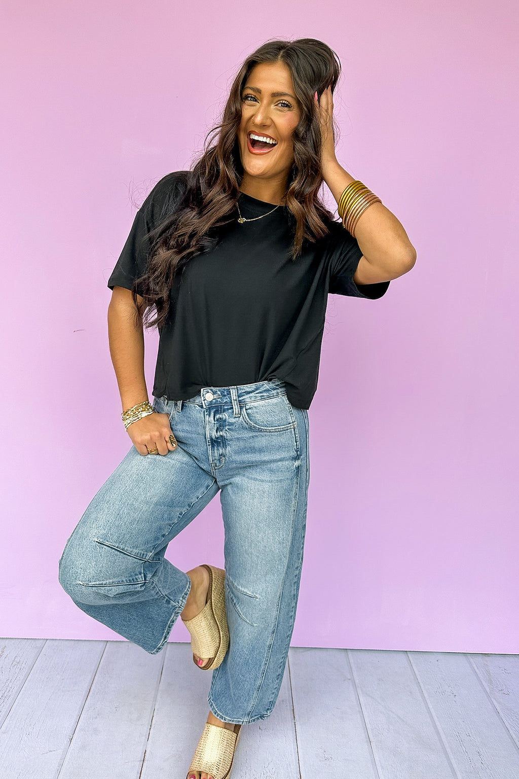 The Kate Classic Wide Leg Barrel Jean by Vervet – Jules & James Boutique