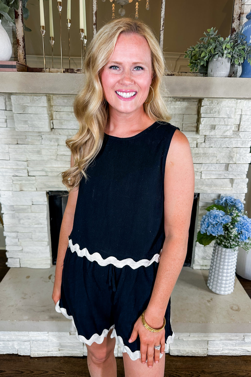 Black Ric Rac Short Set – Jules & James Boutique