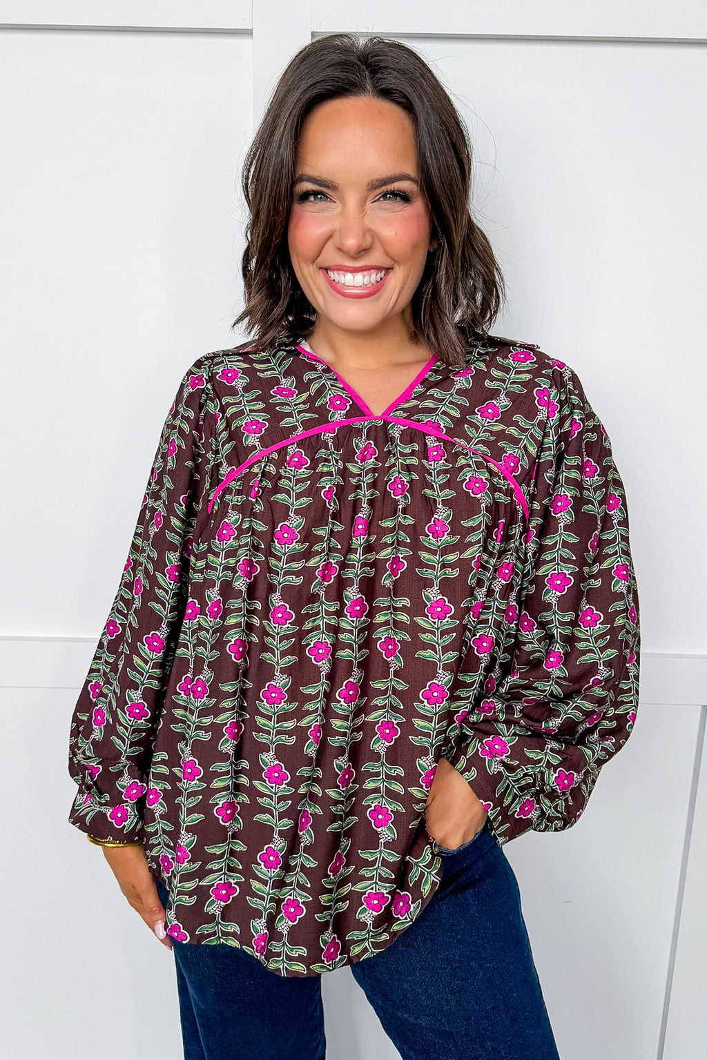 The Miley Top in Floral – Jules & James Boutique