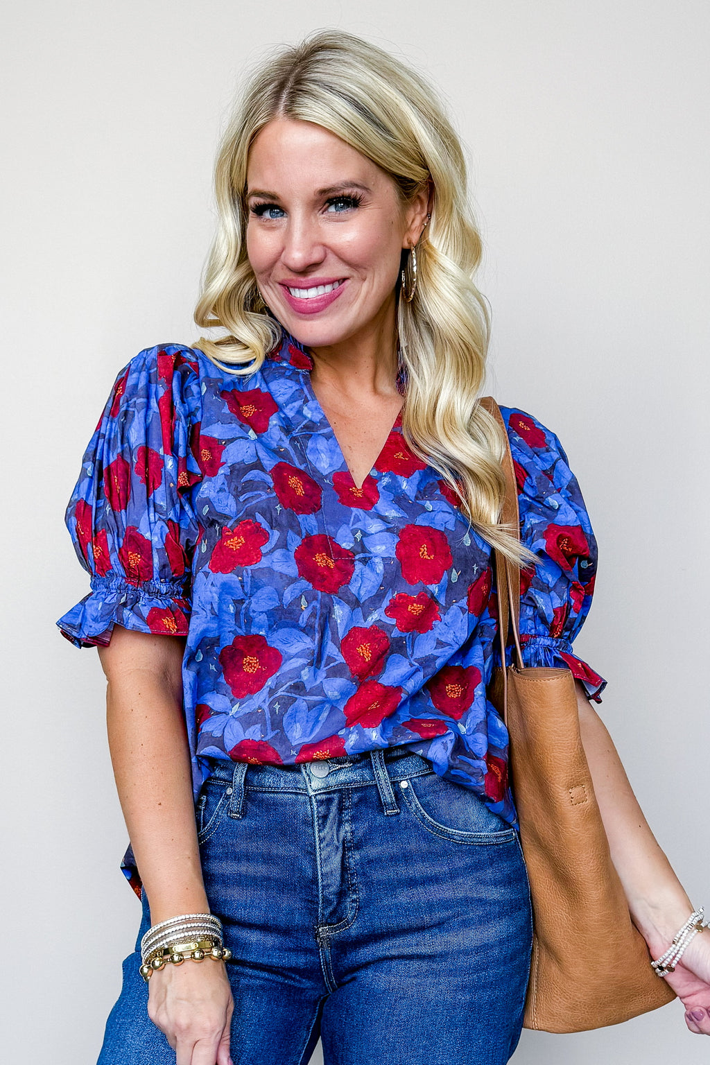 Midnight Bloom Ruffle Blouse – Jules & James Boutique