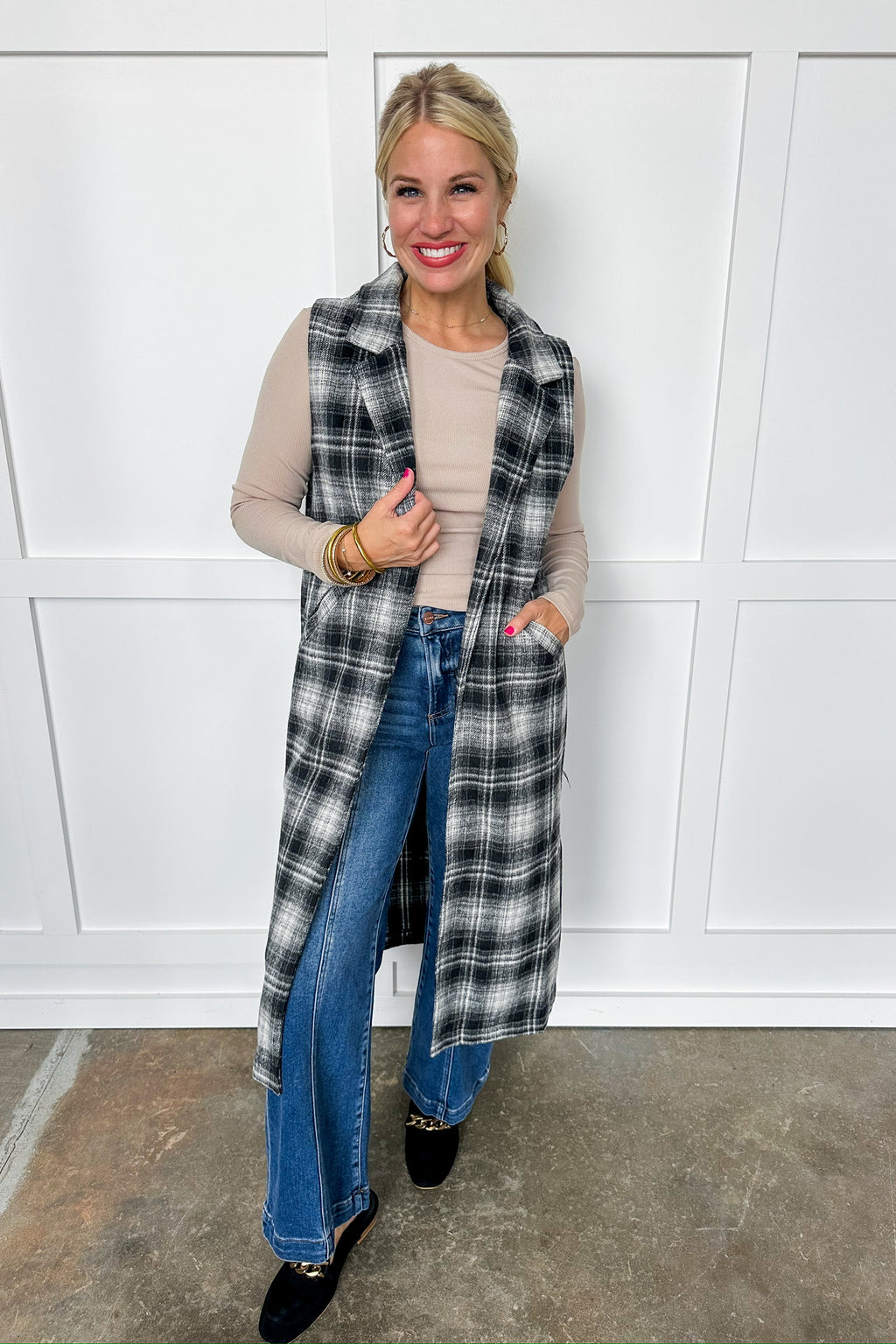 Sweater Weather Long Plaid Vest – Jules & James Boutique